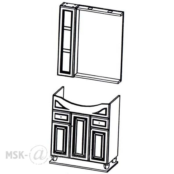 Тумба с раковиной Opadiris Гредос 75 нагал - купить в магазине сантехники в Москве 💥 MSK-Alternativa