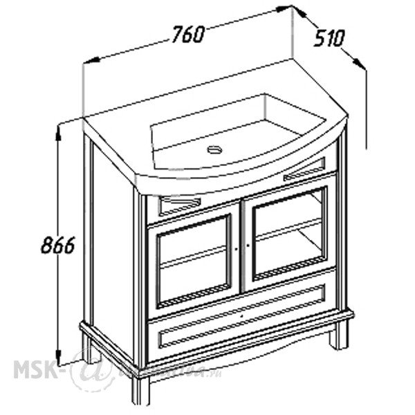 Тумба под раковину Opadiris Омега 75 голубой - купить в магазине сантехники в Москве 💥 MSK ...